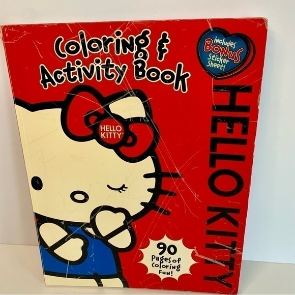 Sanrio | Toys | 20 Hello Kitty Coloring Stickers Activity Book Wall ...